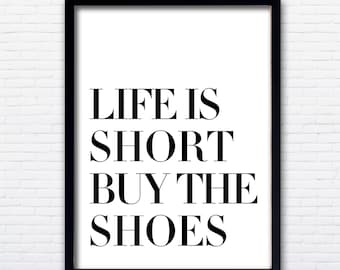 Life is short poster | Etsy