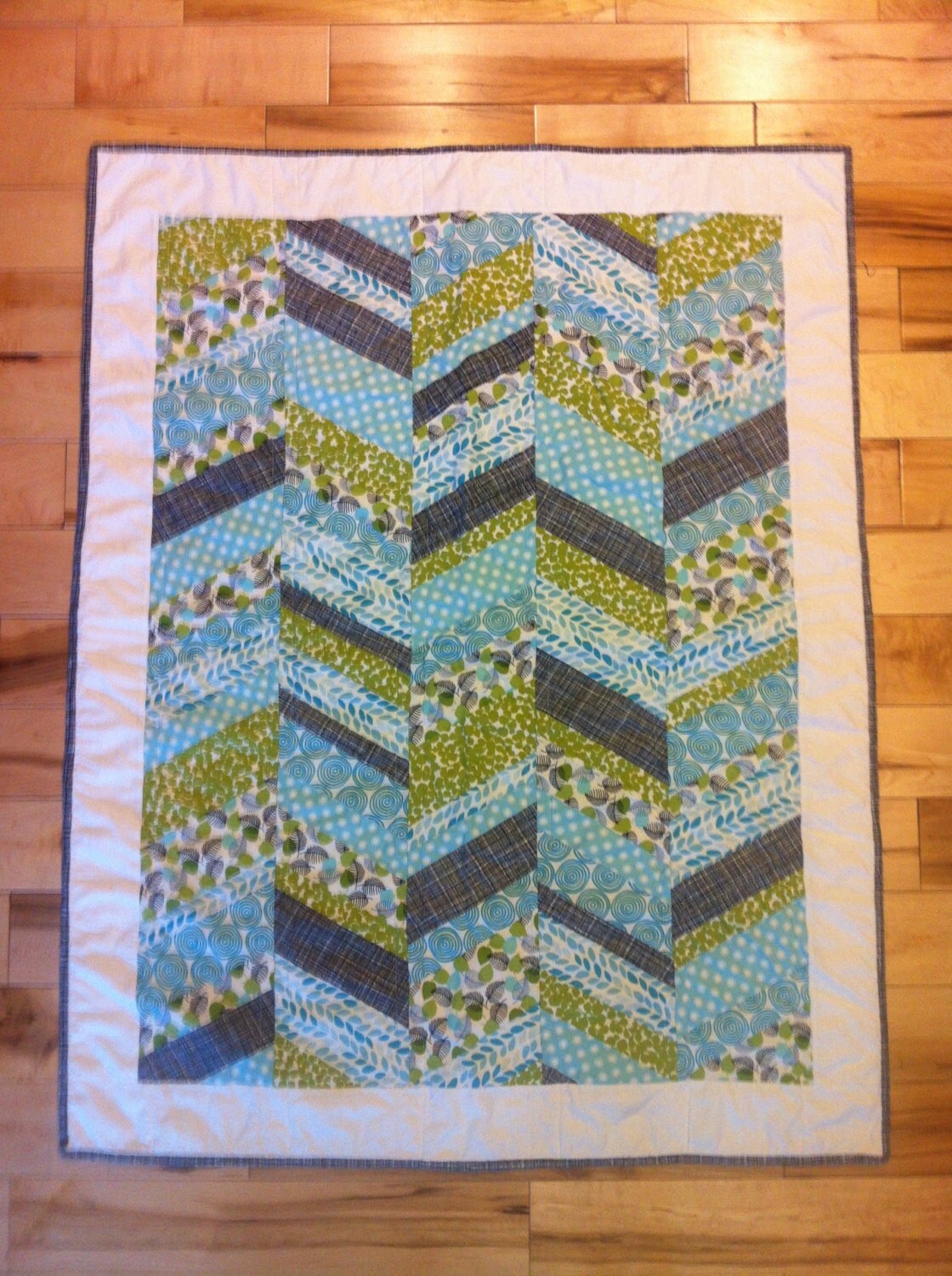Herringbone Modern Baby Quilt