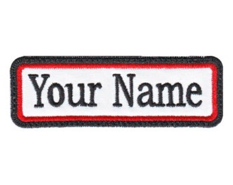 Embroidered name tag | Etsy