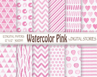 Baby Girl Digital Paper: BABY GIRL Pink Beige