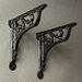 2 x 8 Black Cast Iron Shelf Wall Brackets Heavy by YesterHomeUK