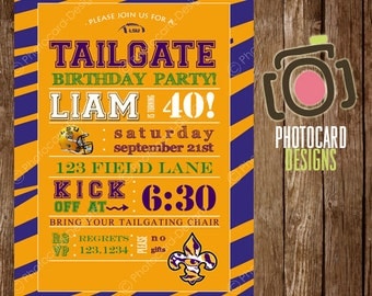 Lsu Football Party Invitations