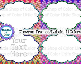 Editable Chevron Frames/Labels, Digital Frames, Digital Backgrounds ...