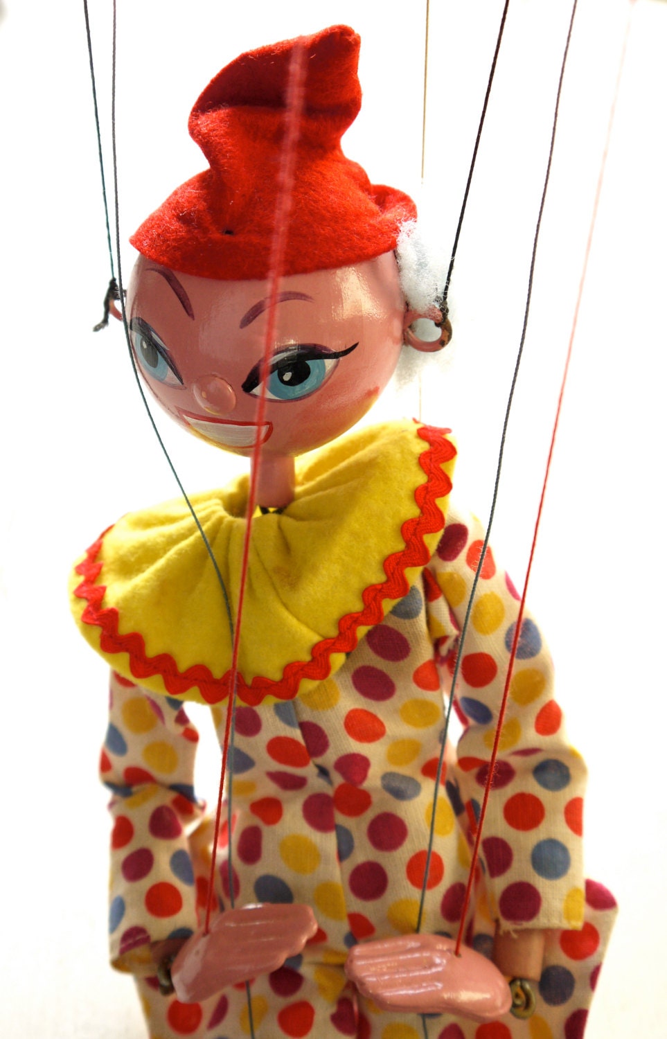 Vintage Pelham Toy Clown Puppet SS Vintage Pelham Toy Clown Puppet SS