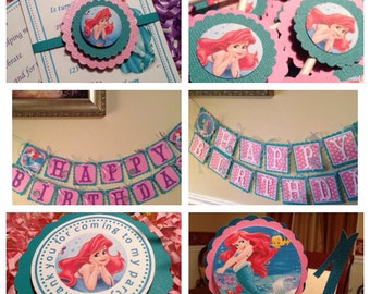 NEW...PRINCESS ARIEL Birthday Party Package...