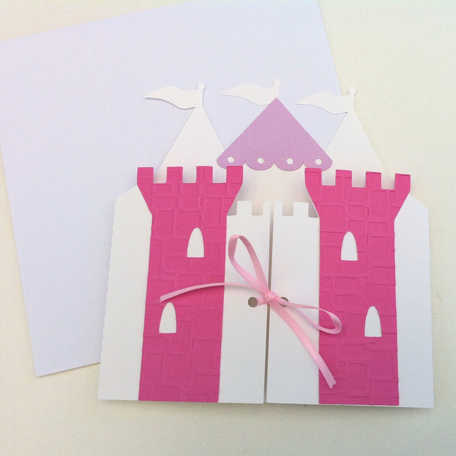 Princess Castle Invitation folders. Princess birthday party