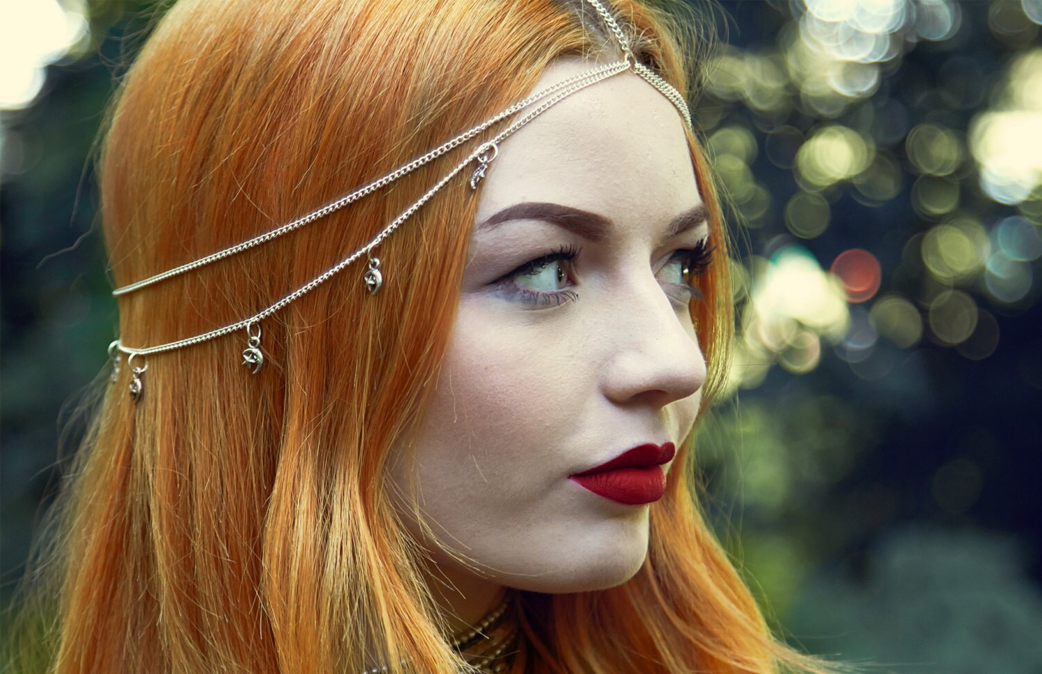 Silver Headdress Silver Head Chain Boho Headdress Boho Hair