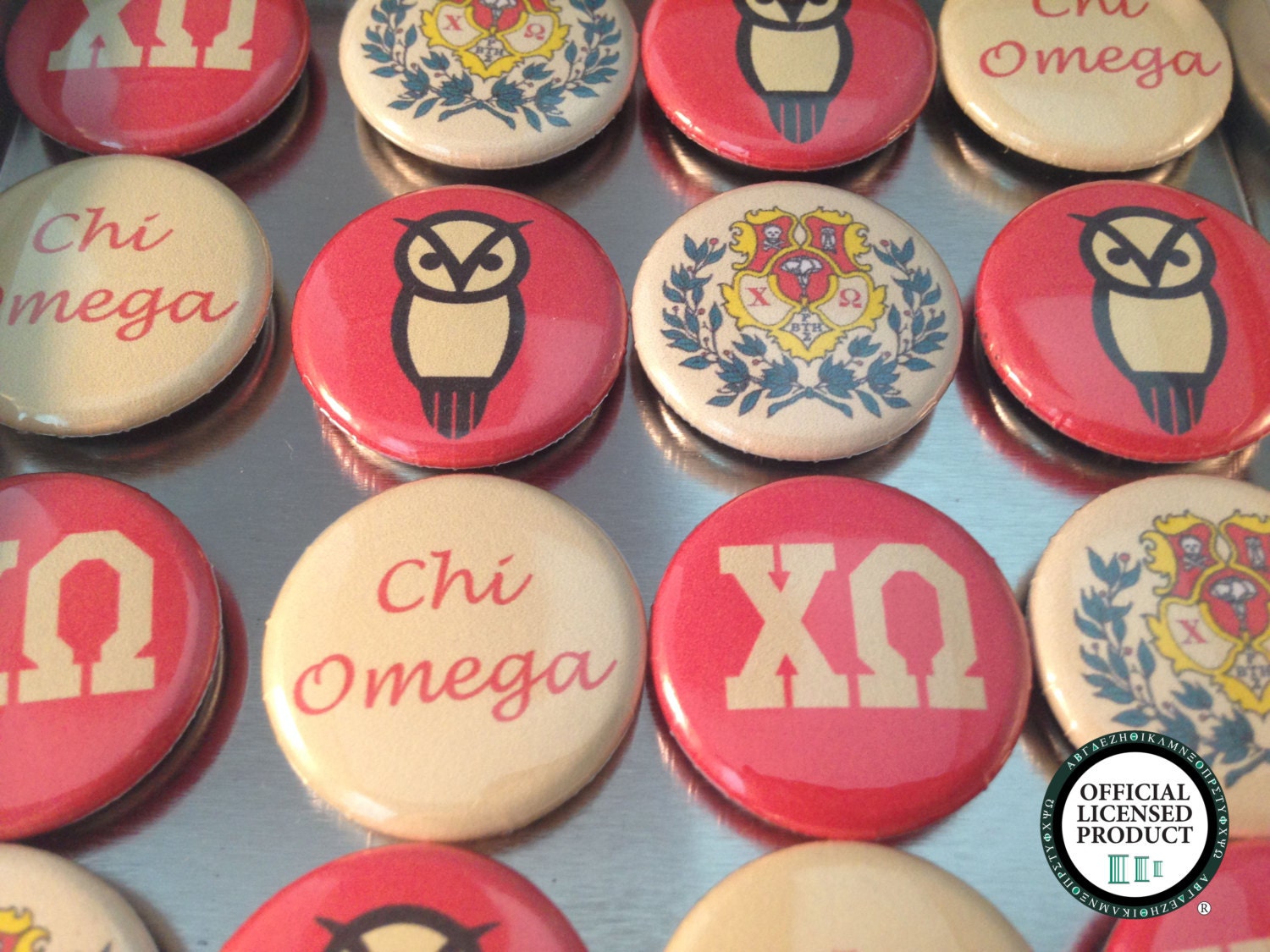 Chi Omega Magnet Set