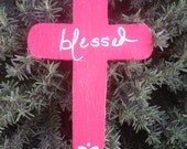 Items similar to Red Blessed cross on Etsy