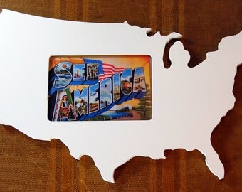 State shaped 4x6 picture frame by PineconeHome on Etsy