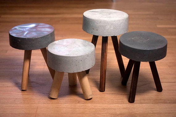 Concrete Stool by VerteXdesignstudio on Etsy