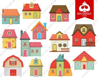 Beach house clipart | Etsy