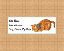 Popular items for cat address labels on Etsy
