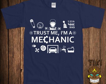 Trust Me I'm An Mechanic T-shirt Automotive Tshirt Tee Shirt Grease ...