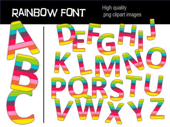 Rainbow font