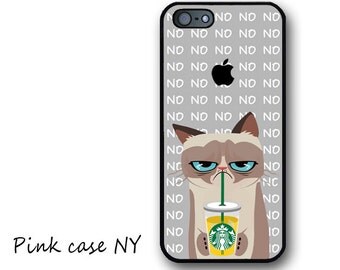 iPhone 6/6 plus Case, iPhone 5/5S/5C Case, iphone 4/4S Case - I love Starbucks - Grumpy Cat