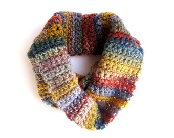 Pink Snood with Deep Red Velvet Ribbon and Bow end by Portuli