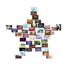 Star shape Photo collage canvas print - Up To 40 Photographs - we ...