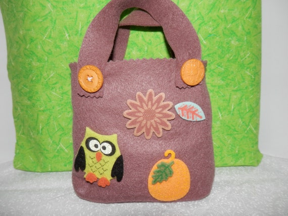 FALL FELT BAGS Candy Bags Gift Bags Thanksgiving Gift Bags
