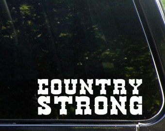 Country Strong Custom Car Decal Bumper Sticker for Window, Trucks, Car ...