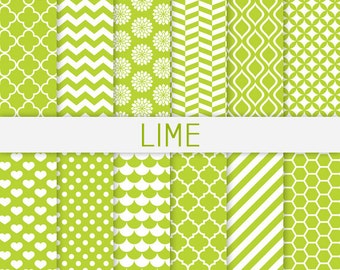 Popular items for lime green digital on Etsy