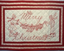 Unique christmas redwork related items | Etsy