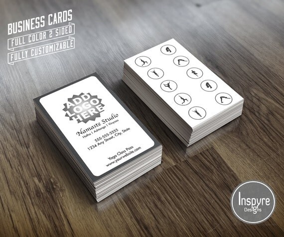Yoga 10 Class Pass Business Card Template