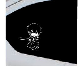 Sword Art Online Kirito Chibi Vinyl Window Decal Sticker Die Cut