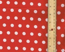 Popular items for red polka dot fabric on Etsy