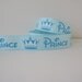 Blue Prince Ribbon with Crown 7/8 inch Grosgrain Boy