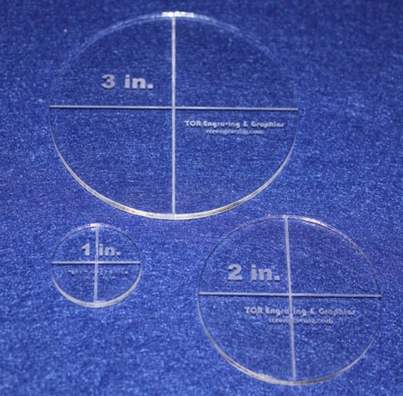 3 Piece Circle Set 1 2 3 1/8 Clear