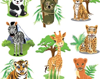 Popular items for zoo animal clipart on Etsy