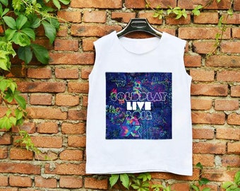 Coldplay Live 2012 Tank Top Shirt Vest Women Music Hip-Hop Tunic T ...
