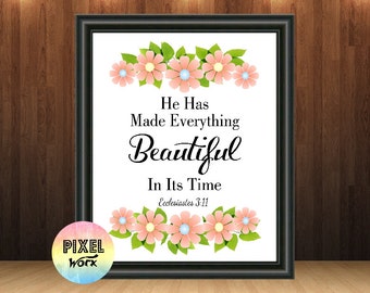 Popular items for ecclesiastes 3 11 on Etsy