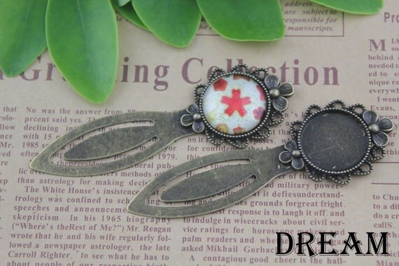 20mm Round BookMark Base Antique Bronze Bookmark by Bronzemetal
