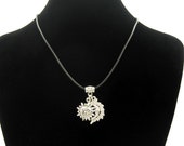 Vintage Sun and Moon Choker, Sun Necklace, Moon Necklace #54