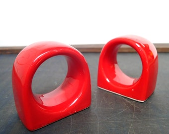 Red napkin rings | Etsy