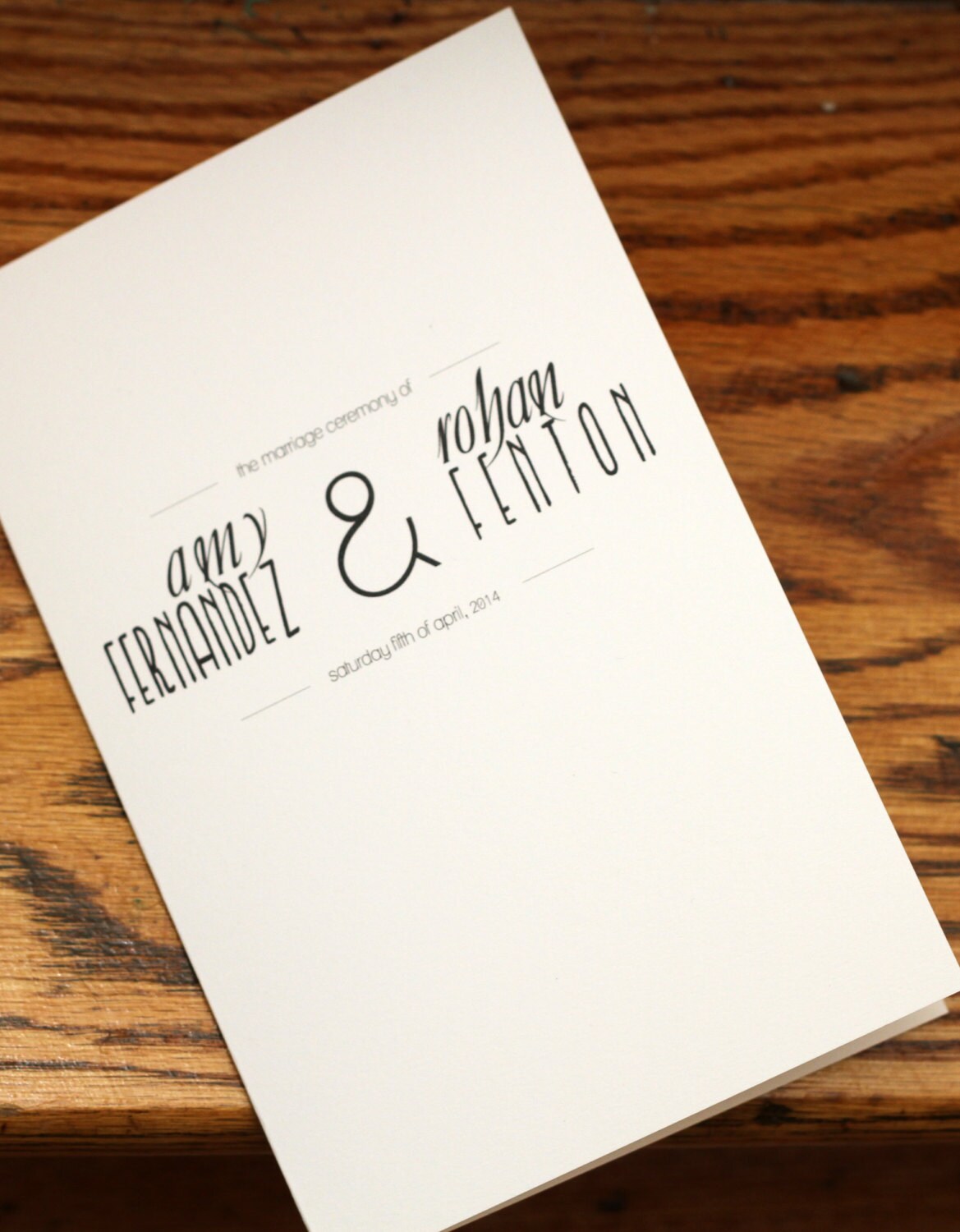 Modern Rustic Program Covers, Partial DIY Ceremony Programs, Programmes ...