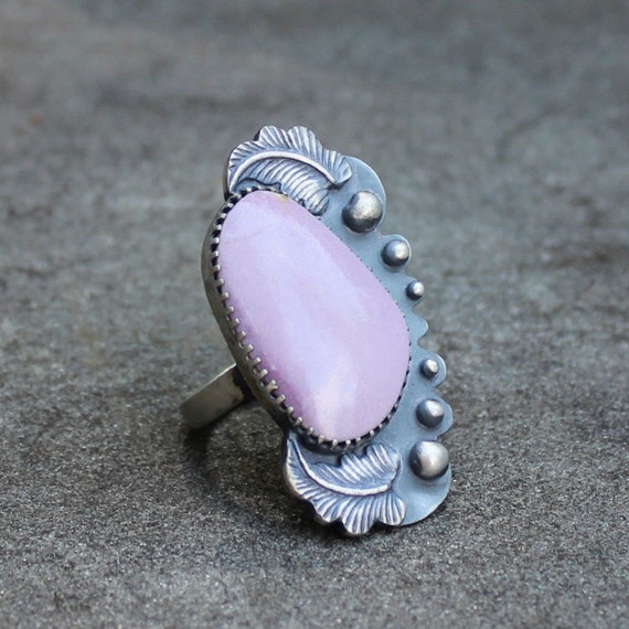Purple Jade Ring Purple Stone Ring Purple Jadeite Ring
