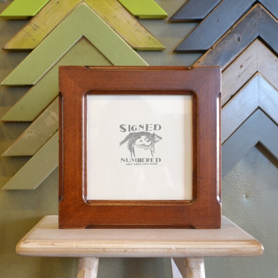 SALE 6x6 Square Picture Frame in Wide Bones Style with