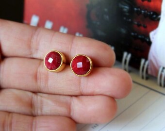 Bezel set ruby | Etsy