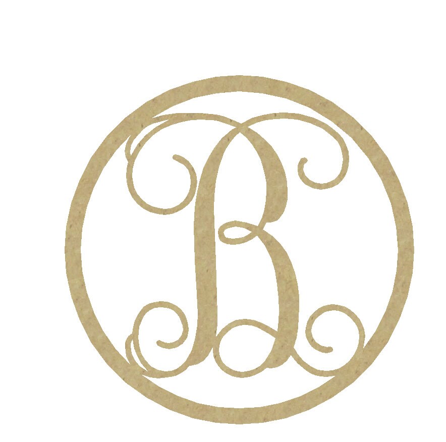 Wooden Monogram Letter B Large or Small Unfinished by Buildeez
