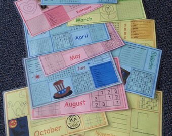 Educational placemat | Etsy