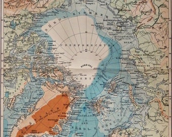 Popular items for north pole map on Etsy