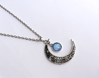Half moon necklace | Etsy