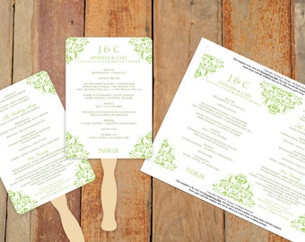 Diy Wedding Fan Program Template DOWNLOAD by KarmaKWeddings
