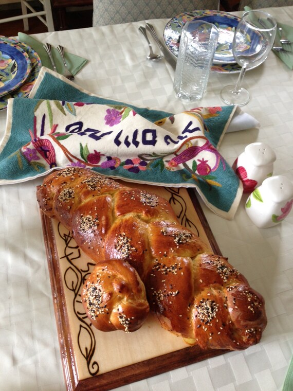Personalized Challah Board Natural wood handmade