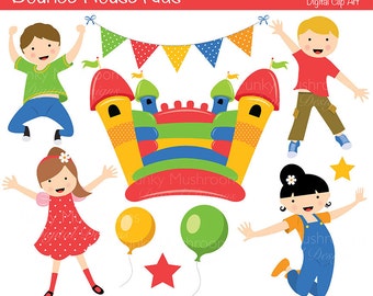 Popular items for bounce house clipart on Etsy