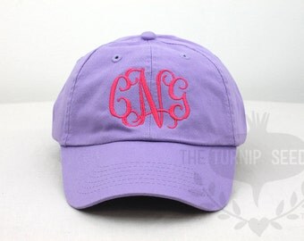 Ladies' Monogram Baseball Cap Custom Color Hat and