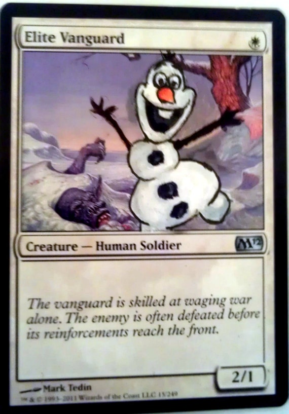 MTG Elite Vanguard Magic the Gathering frozen inspired card MTG Elite Vanguard Magic the Gathering frozen inspired card